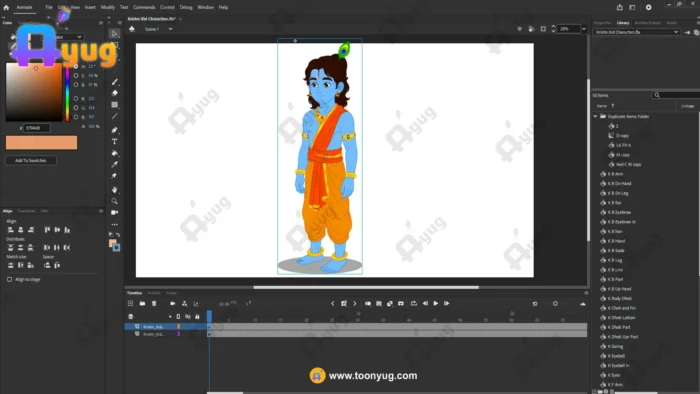 Kid Krishna – Professional 2D Rigged Character for Adobe Animate (with ...
