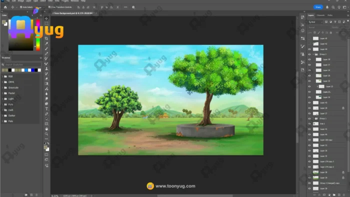Indian Village Chaupal Background – Banyan Tree & Panchayat Scene ...