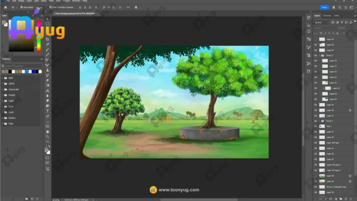 Indian Village Chaupal Background – Banyan Tree & Panchayat Scene ...
