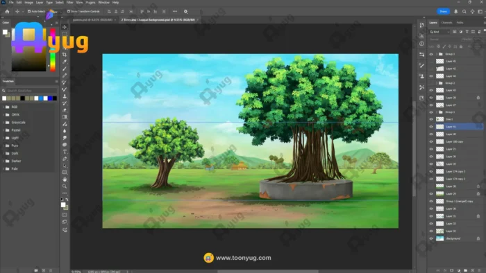 Indian Village Chaupal Background – Banyan Tree & Panchayat Scene ...