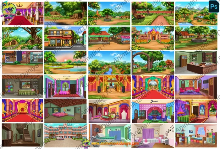 30 Mega 2D Animation Background Bundle – Complete Story Kit (Palace ...