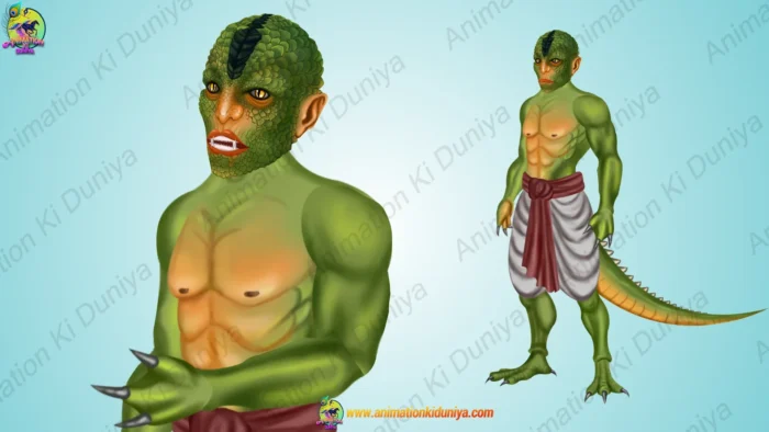 Lizard Man Horror Character – 2D Rigged Monster Set (Adobe Animate ...
