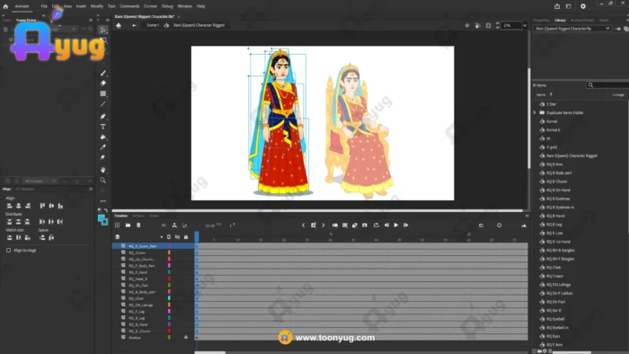 Royal Rani (Queen) – Indian Mythology Maharani Character in Red Saree ...