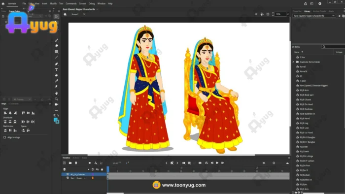 Royal Rani (Queen) – Indian Mythology Maharani Character in Red Saree ...