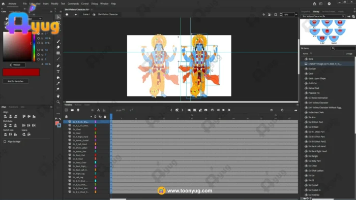 Shri Vishnu (Lord Narayan) – 4 Armed God Character with Sudarshan ...