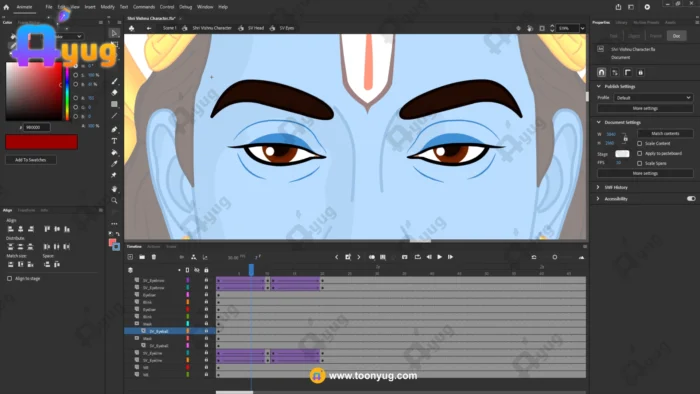 Shri Vishnu (Lord Narayan) – 4 Armed God Character with Sudarshan ...