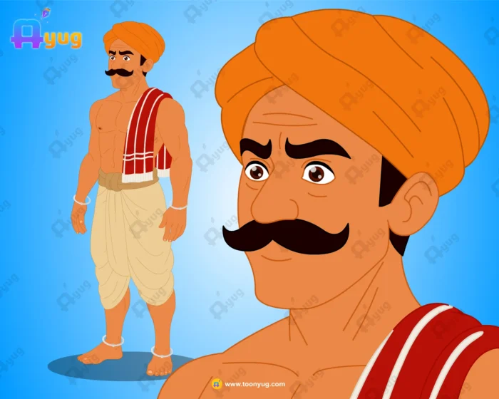 Strong Kisan (Fit Farmer) – Muscular Village Man with Red Gamcha ...