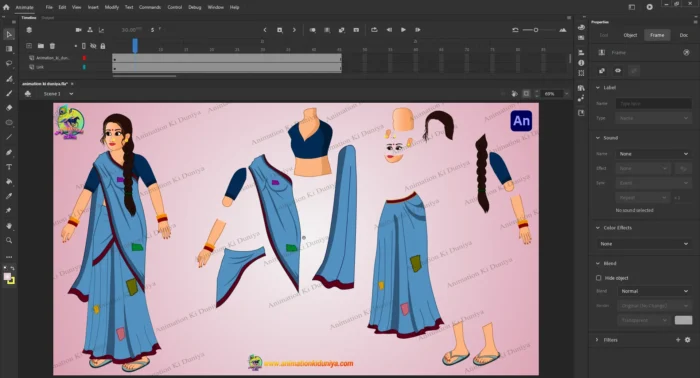 Poor Indian Village Woman (Gareeb Mahila) – 2D Vector Rigged Character ...