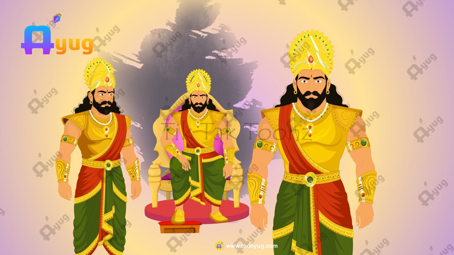Indian New King (Raja) Animated Human Character – Toonyug Animation