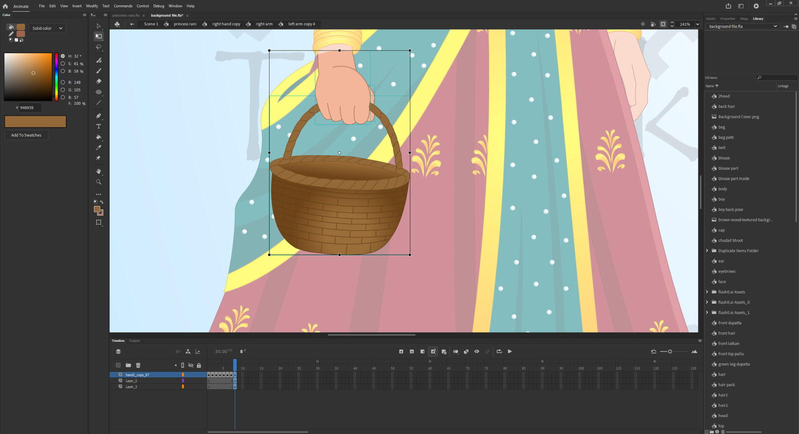 Indian Village Princess Rani Rajkumari Woman (Cute Girl) Animated Human ...