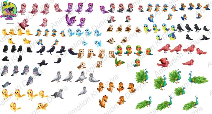21+ Animated Cartoon Birds Bundle – Editable Adobe Animate – Toonyug ...