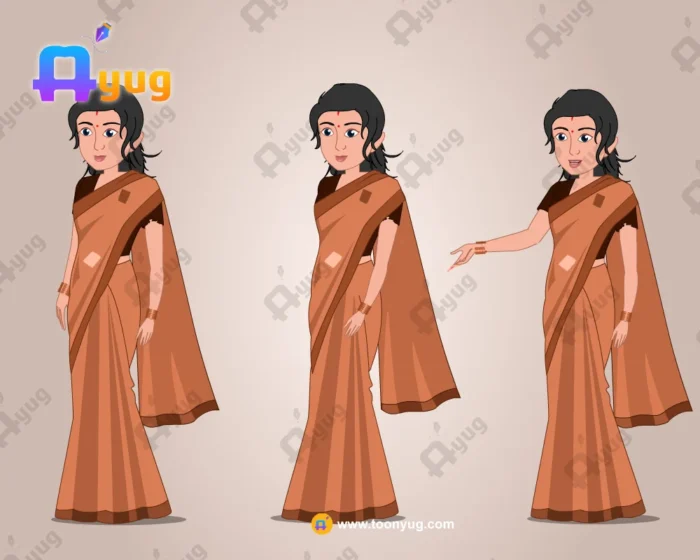 Poor Indian Woman / Garib Maa Character – Rigged & Animated for Adobe ...