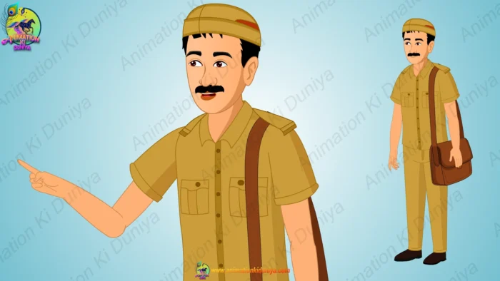 Indian Postman 2D Character Asset – Toonyug Animation