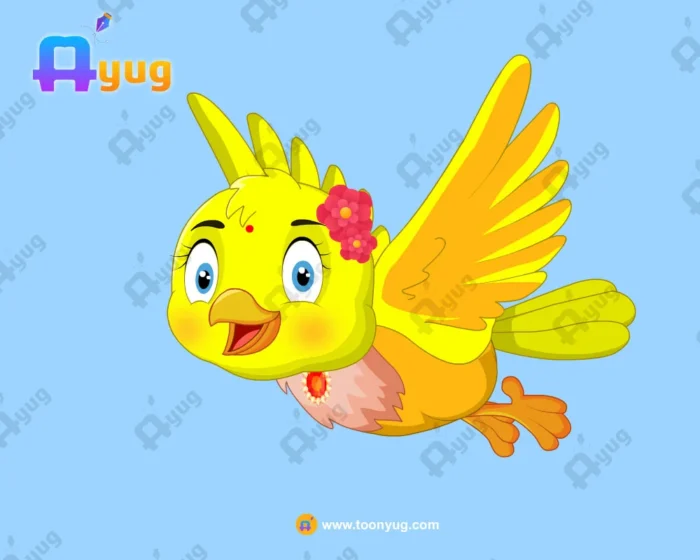 Cute Yellow Bird / Chidiya Character – Fully Rigged for Adobe Animate ...