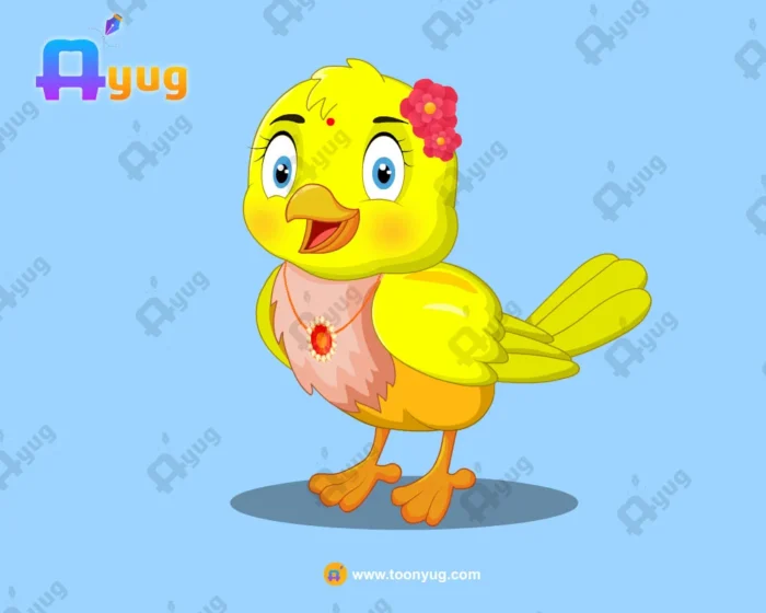 Cute Yellow Bird / Chidiya Character – Fully Rigged for Adobe Animate ...