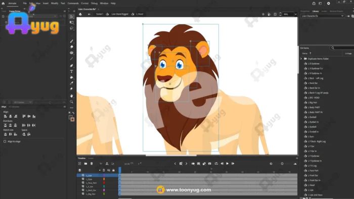 Free 2D Lion Character Set: 5+ Animated Poses & Expressions (.FLA ...