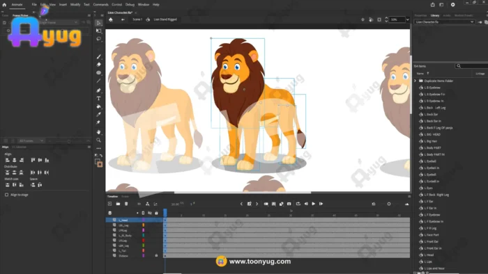 Free 2D Lion Character Set: 5+ Animated Poses & Expressions (.FLA ...